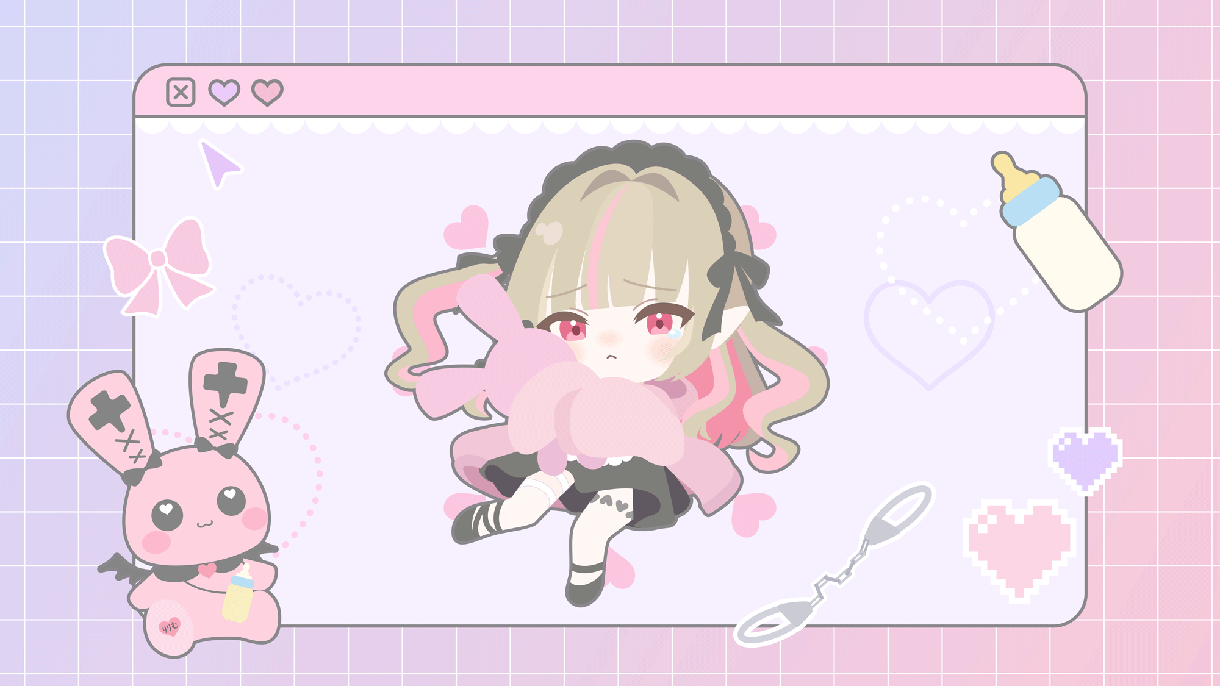 待機画面などに！可愛く動くGIFアニメを制作します 1枚のイラストをピコピコかわいく動かします！