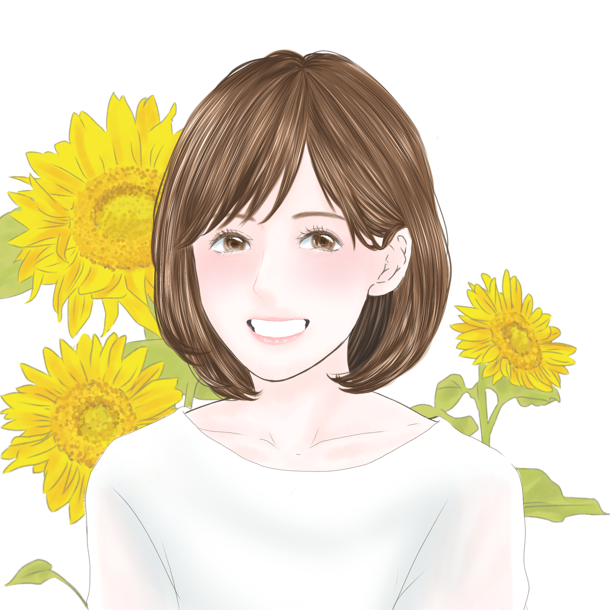 笑顔が印象的なやわらかいイラスト作成します SNSアイコンやブログにも！お気軽にご相談ください | アイコン作成 | ココナラ