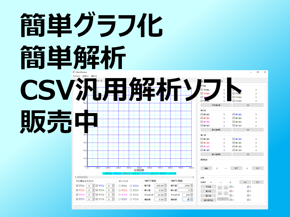 csv汎用データ解析ソフト作ります どんなcsvファイルも簡単グラフ化、エクセルより使い易い。 | Mac・Windowsアプリ開発 | ココナラ