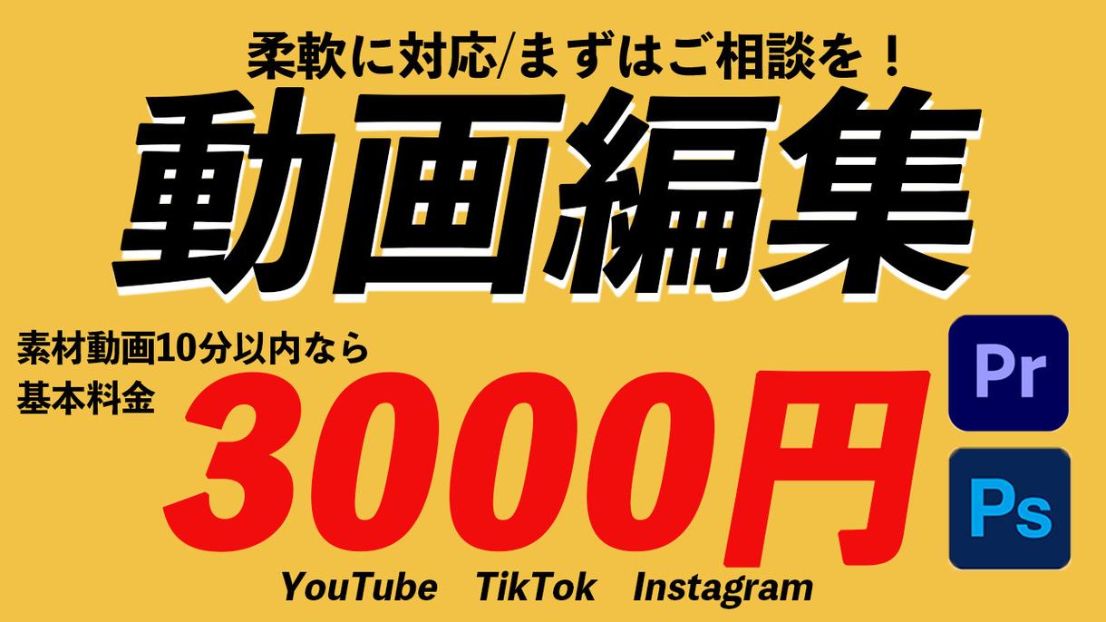 Youtube,SNSの動画編集いたします どんなジャンルでも柔軟に対応。迅速に対応します。 | 動画編集 | ココナラ
