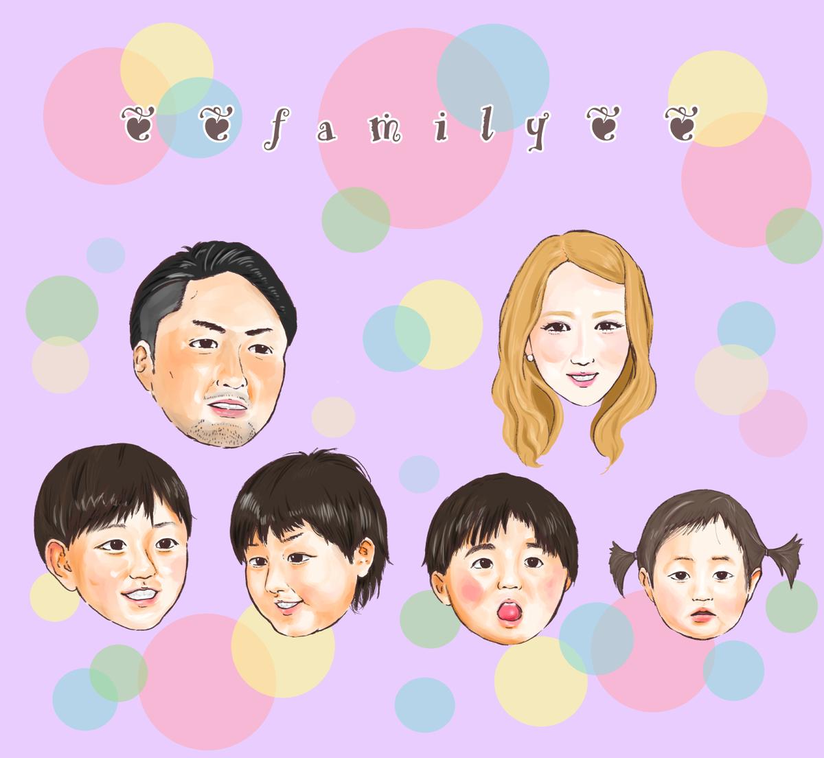 家族似顔絵 ぽよぞうさん 絵を描くことが好きな主婦です。 のポートフォリオ ココナラ